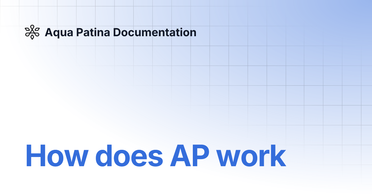 How does AP work | Aqua Patina Documentation